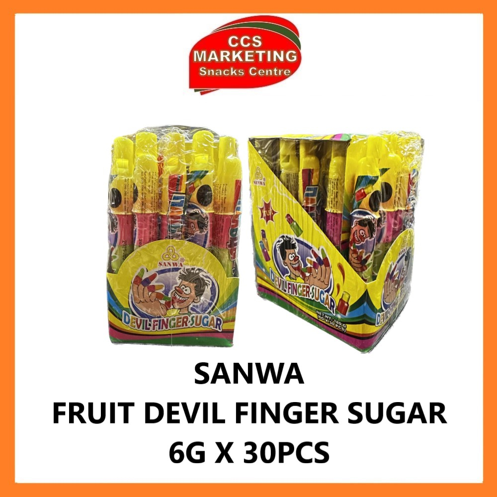 CCS Sanwa Fruit Devil Finger Sugar ( 6g x 30pcs ) | Shopee Malaysia