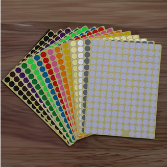 Colorful Round Dot Self-Adhesive Label Stickers - Diff Sizes and ...