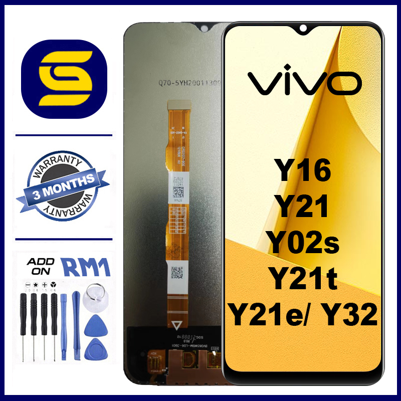 LCD VIVO Y16/ Y21/ Y02s/ Y21t/ Y21e/ Y32 Compatible For Original Glass Touch Screen Digitizer ...