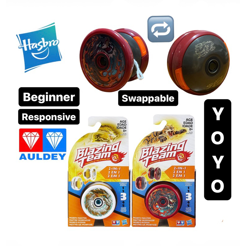 Blazing Team Interchangeable Beginner yo-yo swap Auldey Hasbro YoYo ...