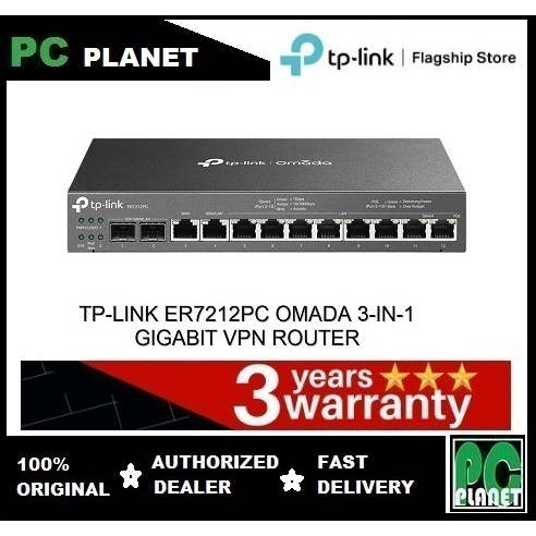 TP-LINK ER7212PC OMADA GIGABIT VPN ROUTER WITH POE+ PORTS AND ...