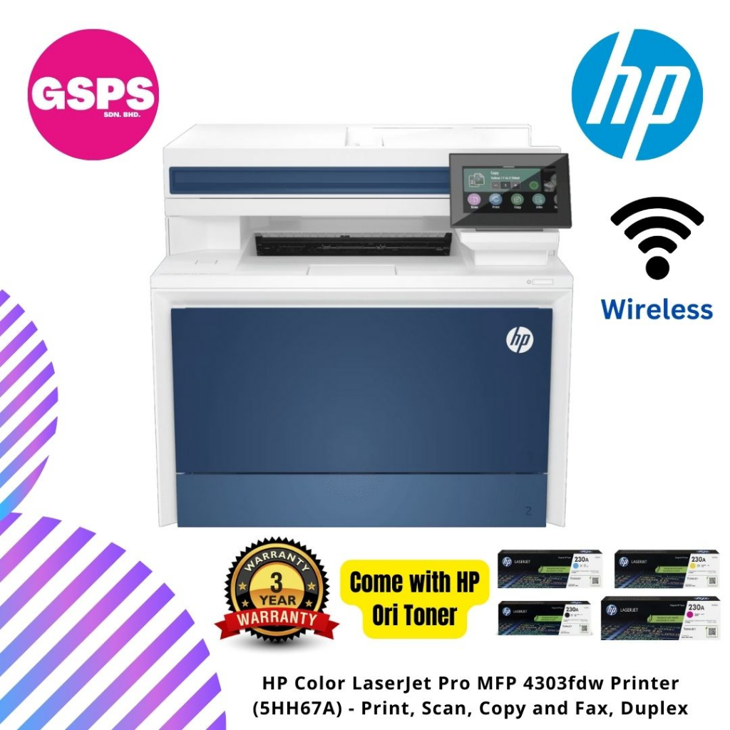HP Color LaserJet Pro MFP 4303fdw Printer (5HH67A) - Print, Scan, Copy ...