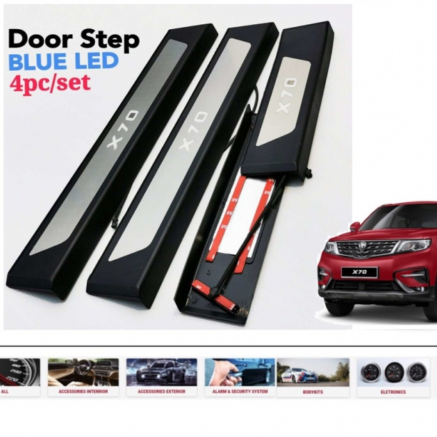 Proton X70 X-70 2019 2020 2022 ABS Stainless Steel Door Side Sill Step ...