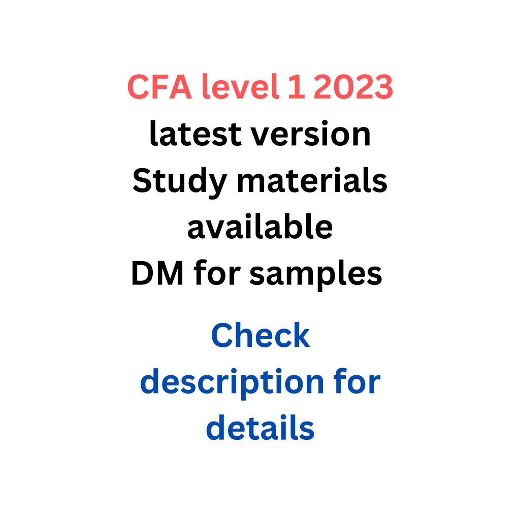 CFA level 1 2023 2024 study materials | Shopee Malaysia