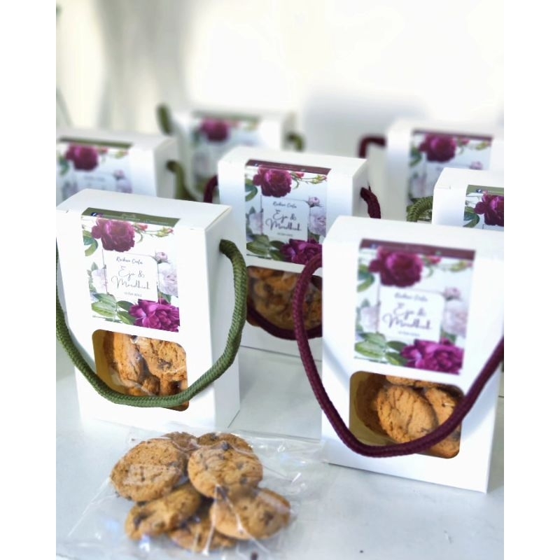 DOORGIFT GOODIES COOKIES COKLAT CHIPS PLAIN BOX | FREE STICKER UNTUK ...