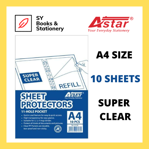 ASTAR A4 Sheet Protector 0.5mm (10pcs/ pkt) | Shopee Malaysia