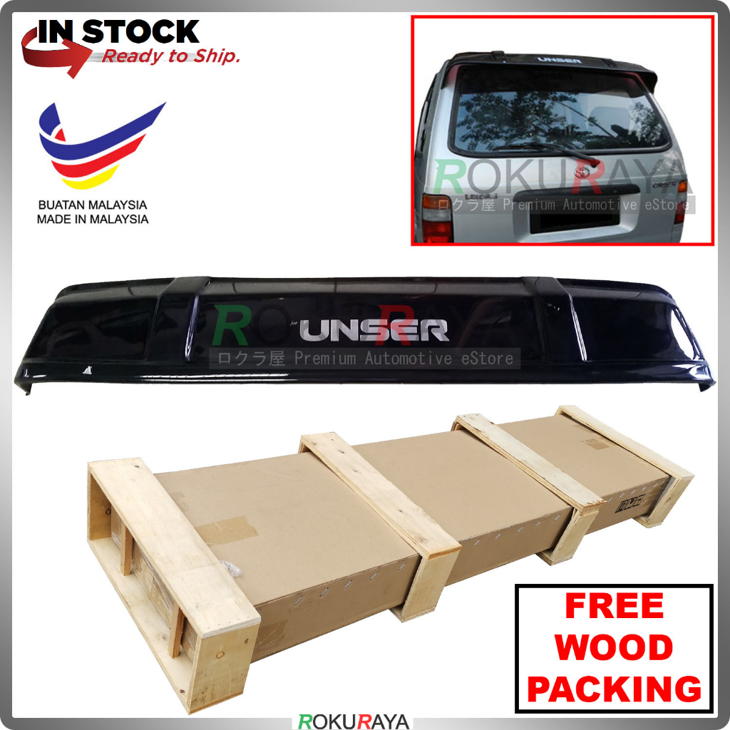 [FREE WOOD PACKING] Toyota Unser 1997-2004 AG Rear Wing Spoiler Visor ...