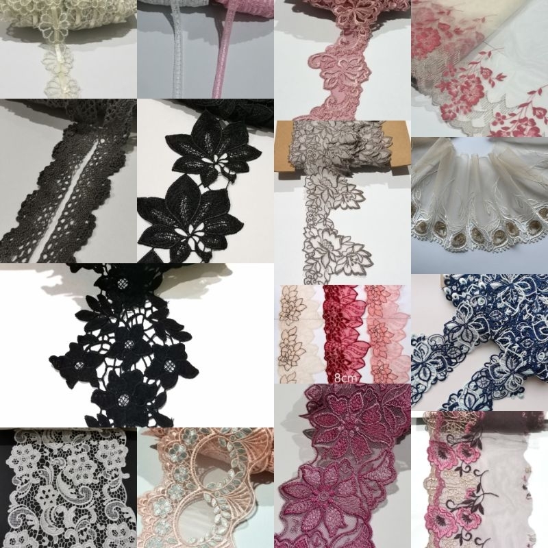 * Ready Stock * Renda Lace Renda Baju Border Lace Embroidery Lace ...