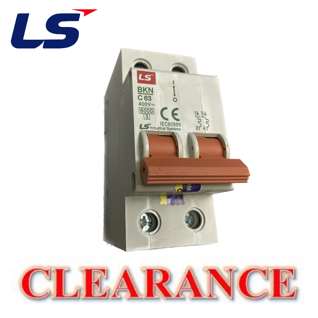 LS ELECTRIC BKN C10A/ C16A/ C32A/ C63A MINIATURE CIRCUIT BREAKER 2P ...
