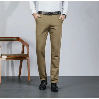 Ironless PREMIUM Straight Cut Office Mens Slack thick fabric | Shopee ...