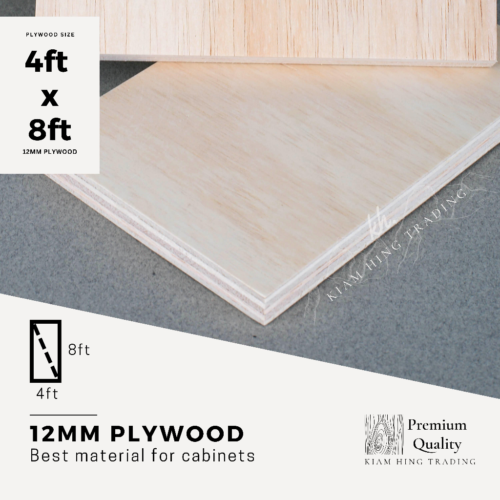 12mm Plywood (4ft x 8ft) DIY board sheet | timber panel wood | Papan ...