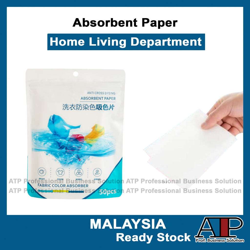 Laundry👕 Absorbent Paper Anti Dye Sheet Mix Color Proof Absorption ...