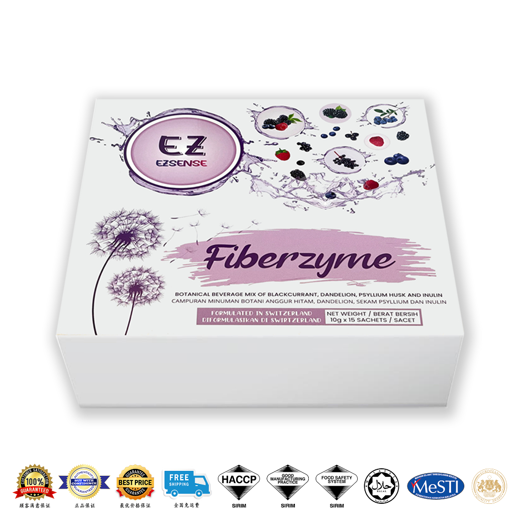 Ezsense Fiberzyme Grape Enzyme + Detox + Fiber + Gut Health + Liver ...