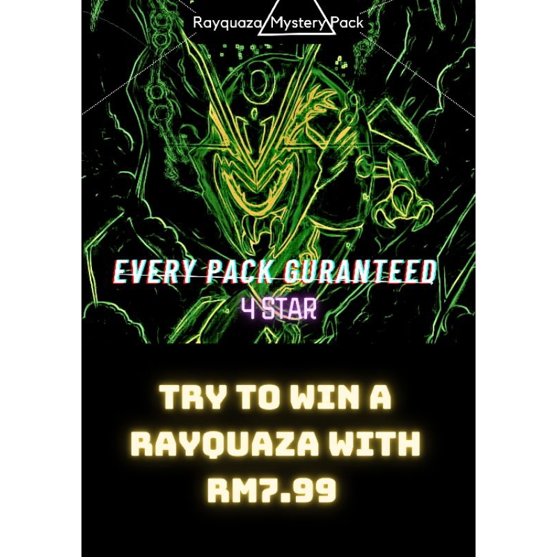 Mega Rayquaza Mystery Pack [All Original disk] [Pokemon Gaole] | Shopee ...