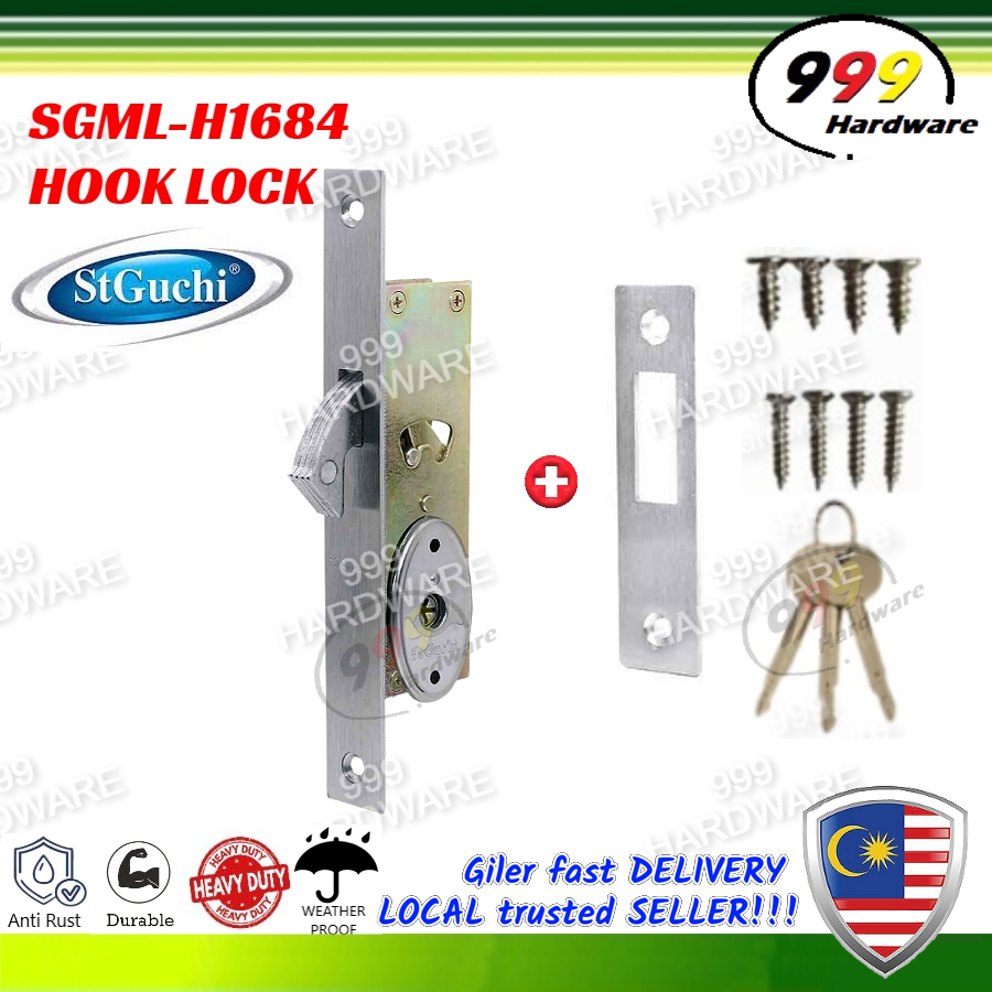 999 ST GUCHI 1684 HOOK LOCK 钩锁 / SGML-H1684 / STAINLESS STEEL / GRILLE ...
