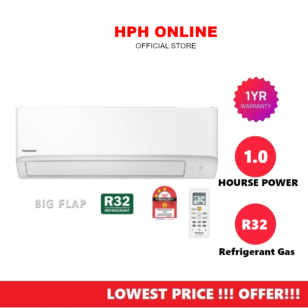 Panasonic 1.0HP Standard Non-Inverter R32 Air Conditioner CS-PN9WKH-1 ...