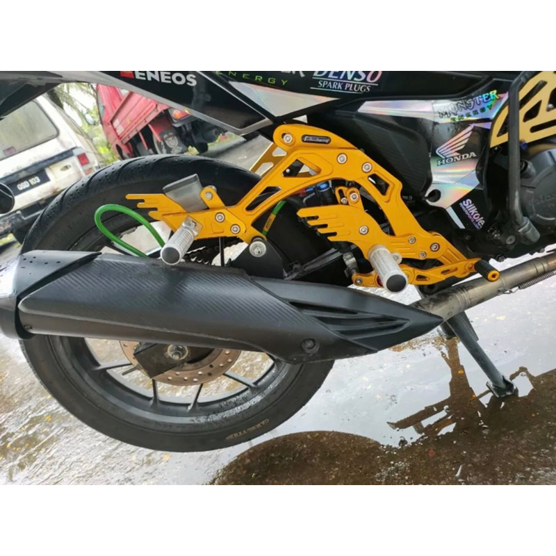 HONDA RS150 V1 V2 V3 RACING FOOTREST ALLOY FULL SET DEPAN BELAKANG ...