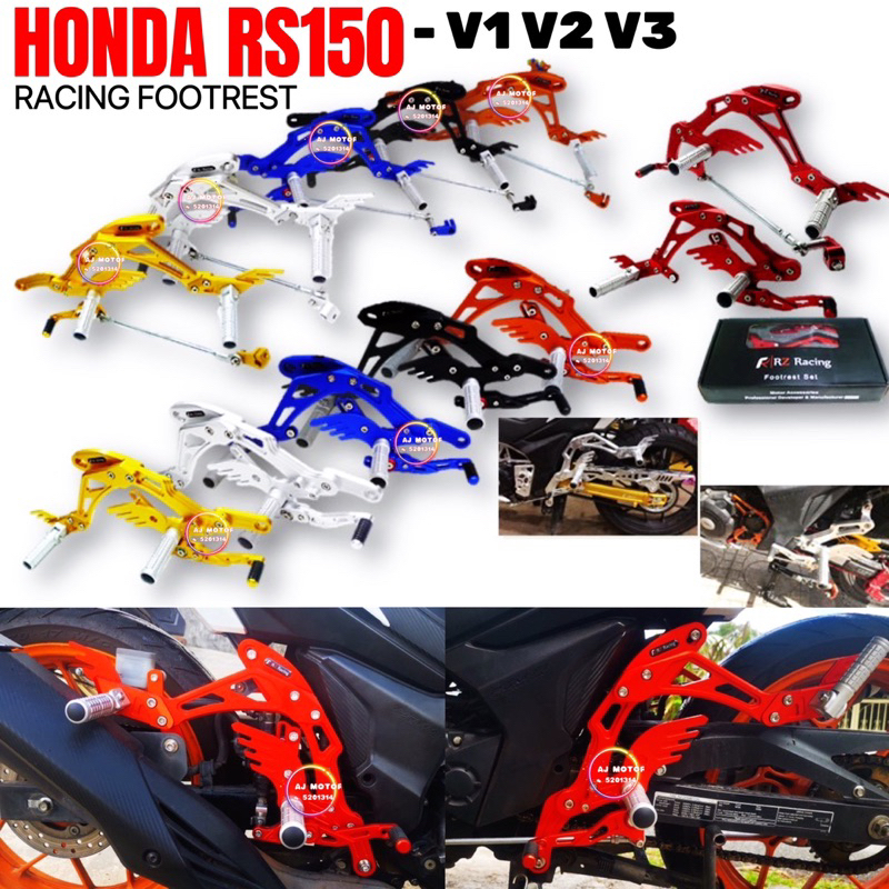 HONDA RS150 V1 V2 V3 RACING FOOTREST ALLOY FULL SET DEPAN BELAKANG ...