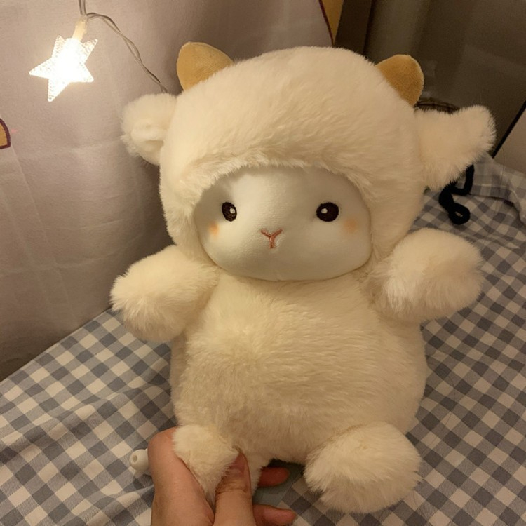 Cute Sheep Plush toy Stuffed Toy LED Package Gift Soft Doll 波克小羊 | Shopee Malaysia