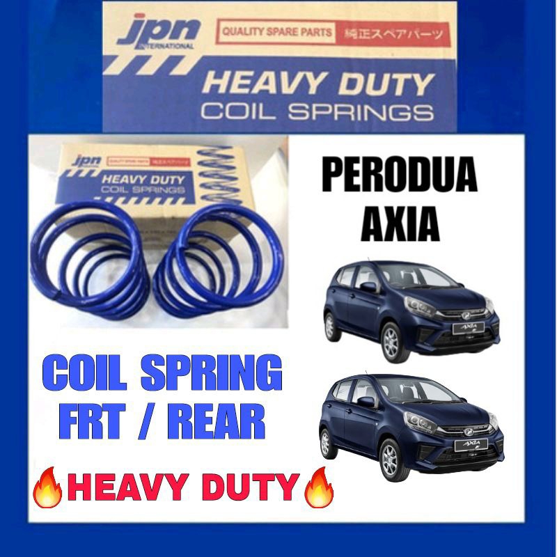 PERODUA AXIA HEAVY DUTY COIL SPRING FRONT / REAR SUSPENSION | Shopee ...