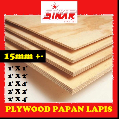 SINAR PLYWOOD PAPAN LAPIS 15mm DIY Project/ Natural Wood Finish plywood ...