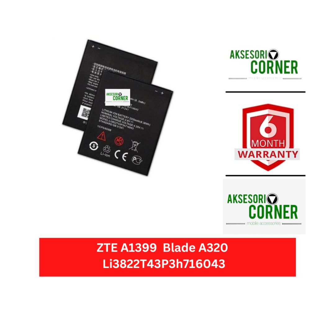 ZTE A1399 Li3822T43P3h716043 for Blade A320 Battery | Shopee Malaysia