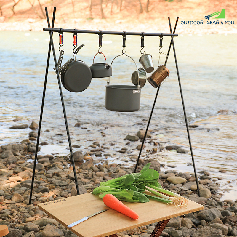 Aluminum Alloy Hanging Rack Multi Tools Camping Triangular Rack ...