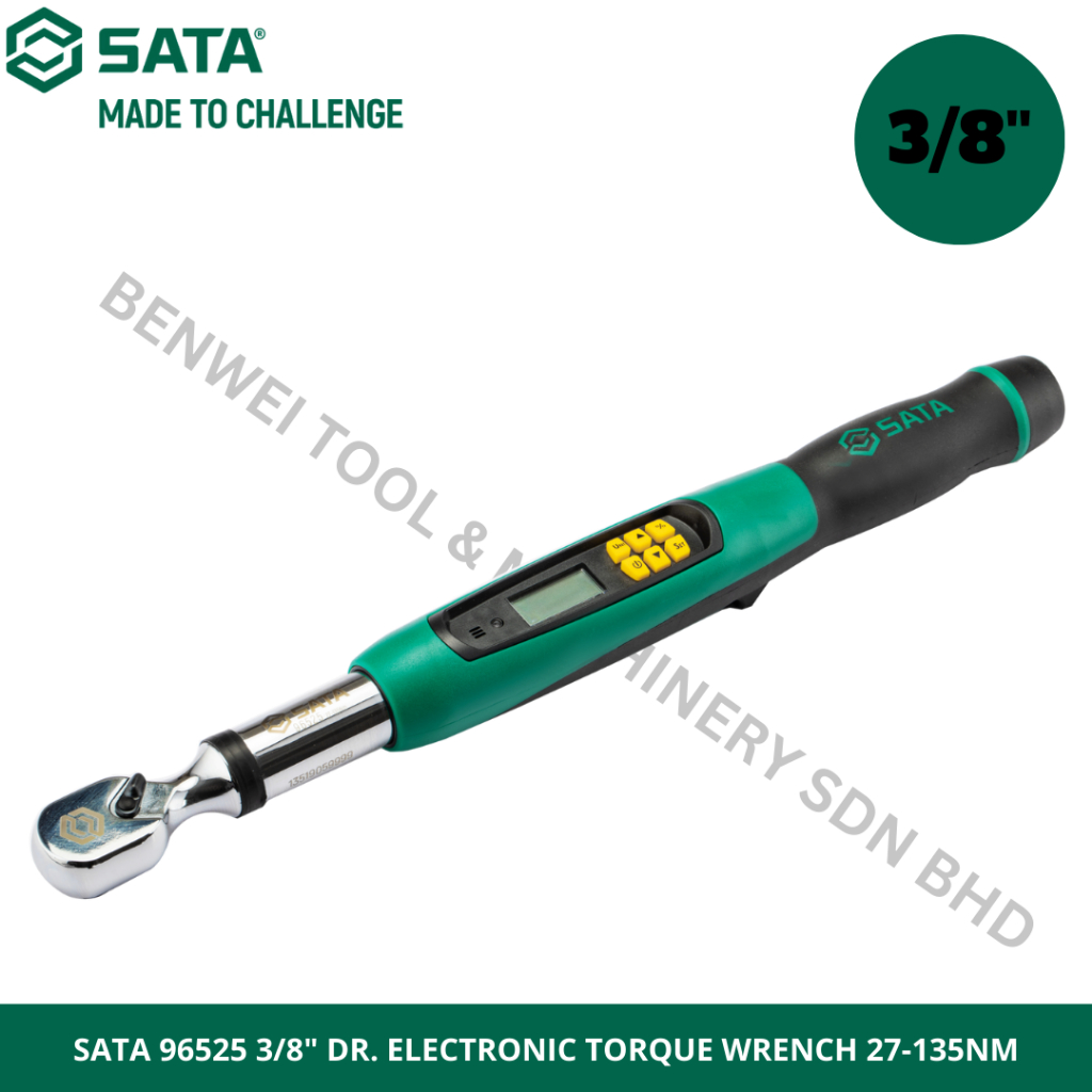 (ND) SATA 96525 3/8" DR. ELECTRONIC TORQUE WRENCH 27-135NM / JUNIOR ...