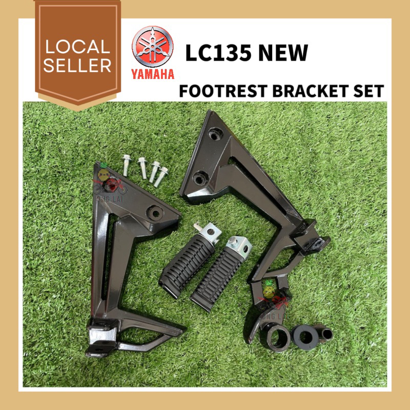 YAMAHA LC135 NEW V2 V3 V4 V5 V6 V7 REAR FOOTREST BRACKET FOOT REST BRACKET BELAKANG L/R BLACK ...