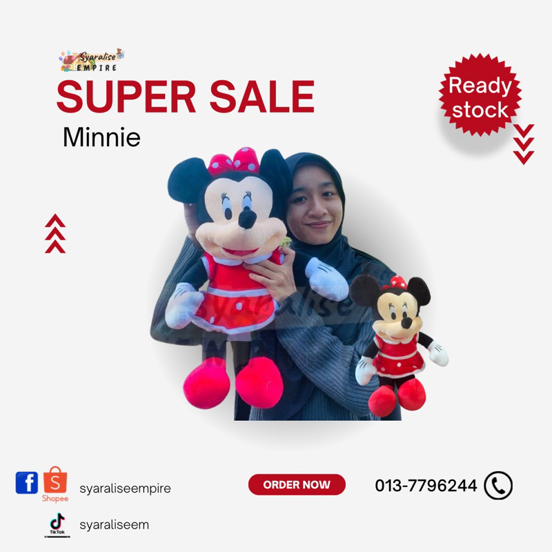 Minnie Mouse Merah Hot Sales 🇲🇾 | Shopee Malaysia