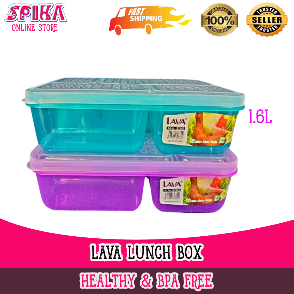 LAVA LUNCH BOX 1.6L ( RANDOM COLOUR ) | Shopee Malaysia