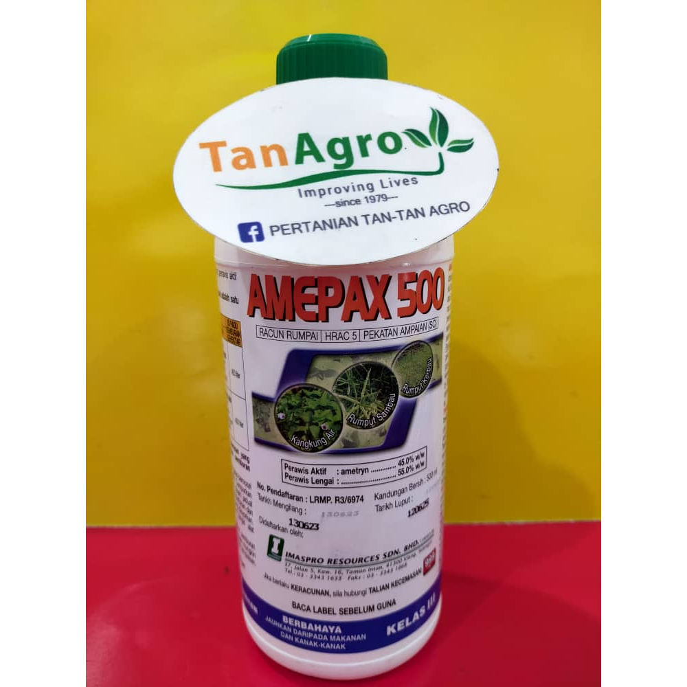 👉🏻ORIGINAL👈🏻 Herbicide Amepax 500 (A.i : ametryn 45.0%) 500ml & 1L | Shopee Malaysia