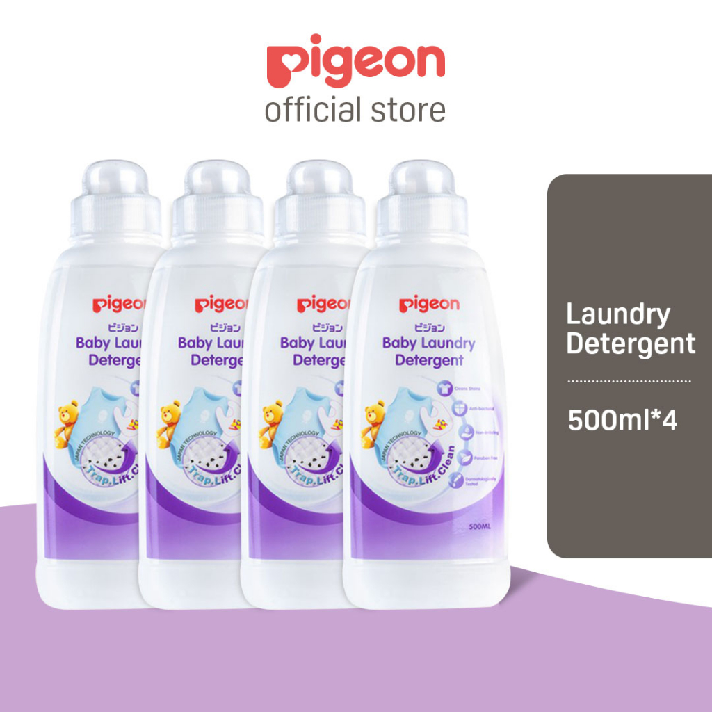 Pigeon Baby Laundry Detergent (500ml x 4) | Shopee Malaysia