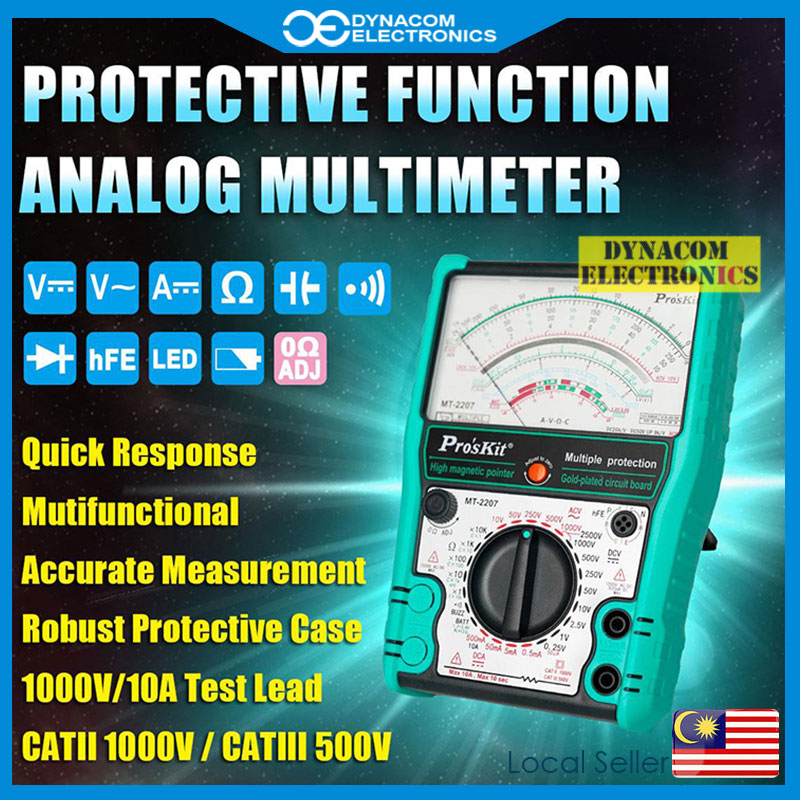 PRO'SKIT MT-2207 Protective Function Analog Multimeter | Shopee Malaysia