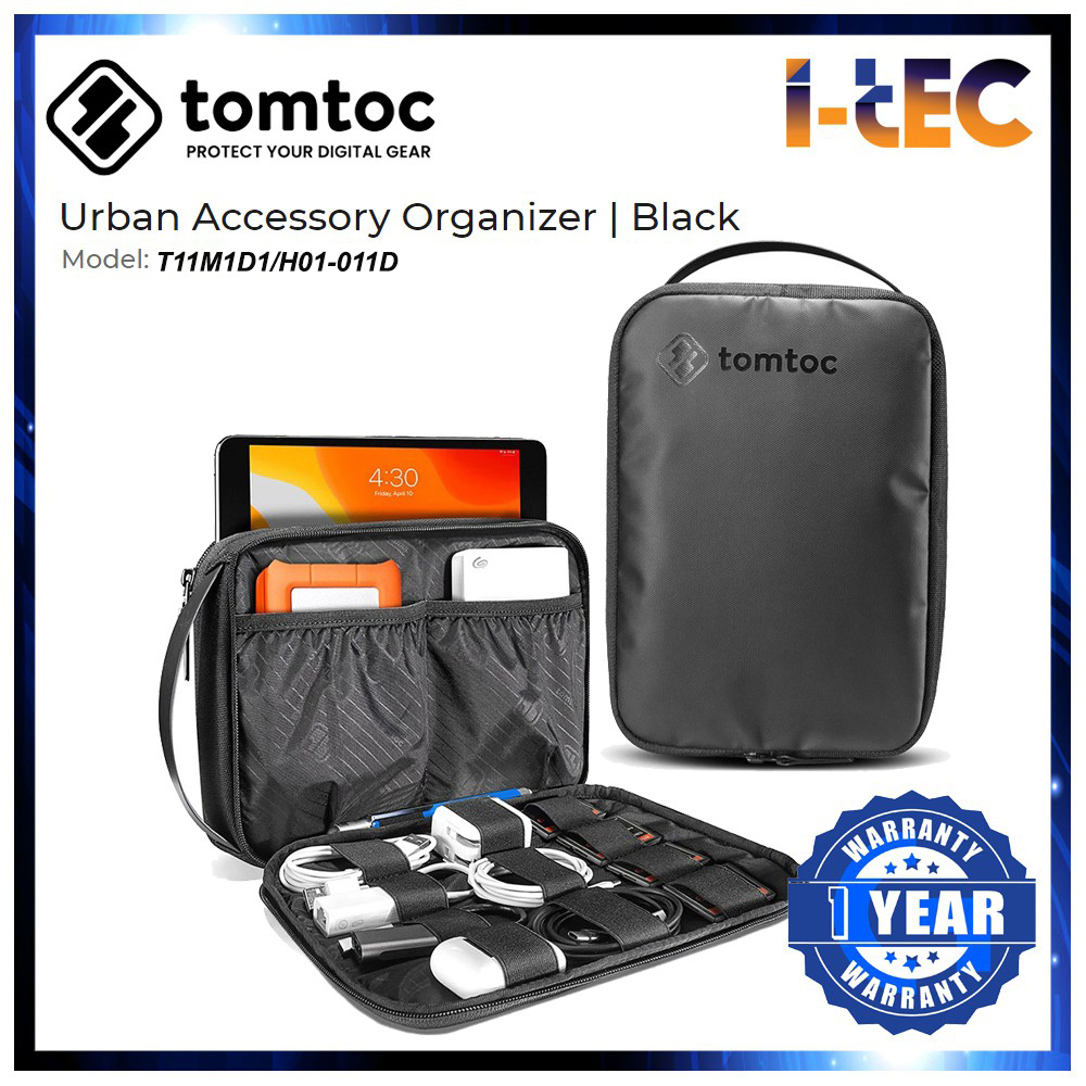 Tomtoc Urban Accessory Organizer | Black ( T11M1D1/H01-011D ) | Shopee ...