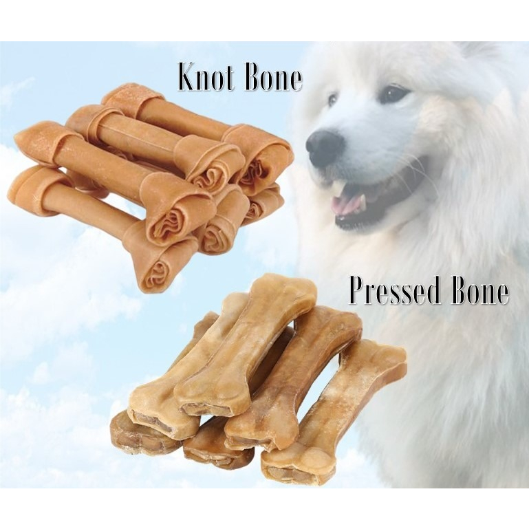 RawHide Pressed Bone Knot Bone Chew Bone - (Dental Care, Pet Chewing ...