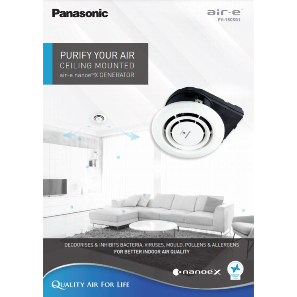 Panasonic FV-15CSD1 Air-e Ceiling Mount nanoe™X Generator FV-15CSD1NAH air purifier | Shopee ...