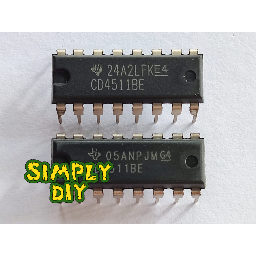 1pcs DIP-16 CD4511BE (CD4511 4511 CMOS BCD 7 Segment Latch Decoder IC ...