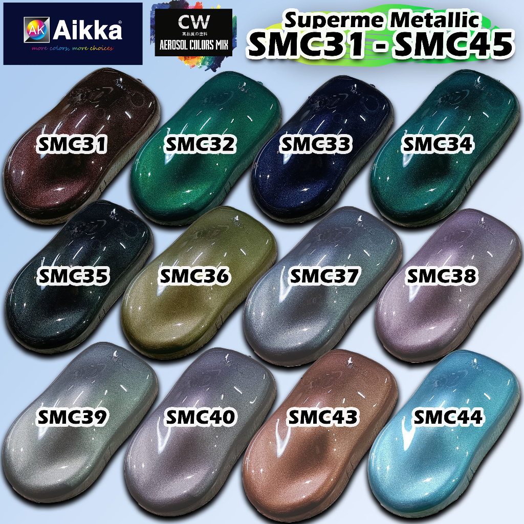 [ Aikka SMC31 - SMC45 Supreme Met Crystalizer ] Car Motor Paint Aerosol Spray Bottle 2K Cat ...