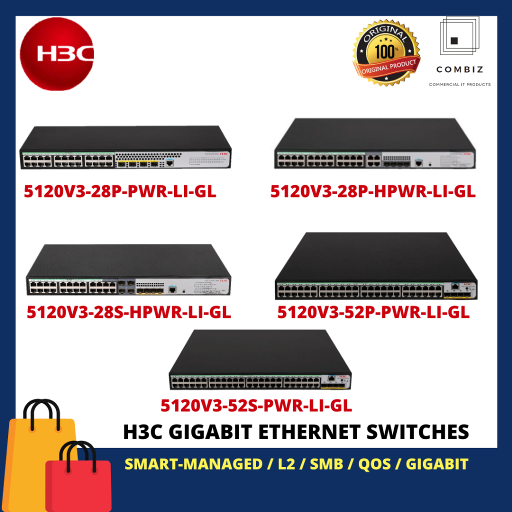 H3C L2 SWITCH 24/48 PORTS POE/NON-POE PN: LS-5120V3 | Shopee Malaysia