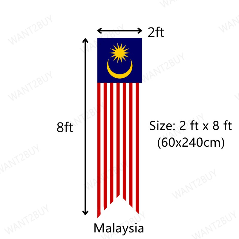 🇲🇾 🏆 Bendera Malaysia Negeri State Bunch Hand Flag All Malaysia Nylon Polyester Gembilang ...