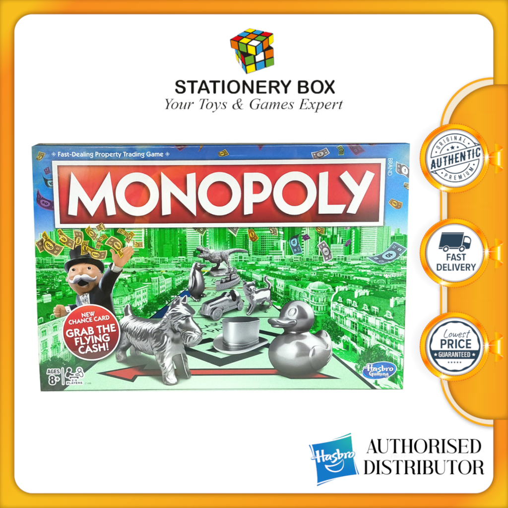 ORIGINAL - Hasbro Monopoly Classic Board Game, 2-6 Players Board Game ...