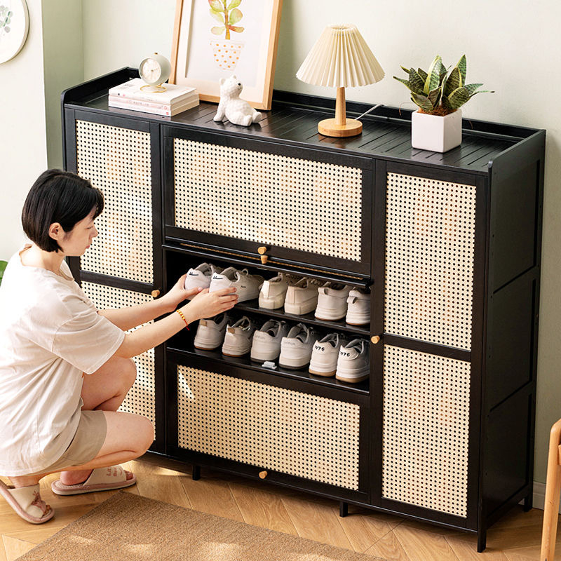 Bamboo Shoe Cabinet Multi-layer Dust-proof Household Large-capacity ...
