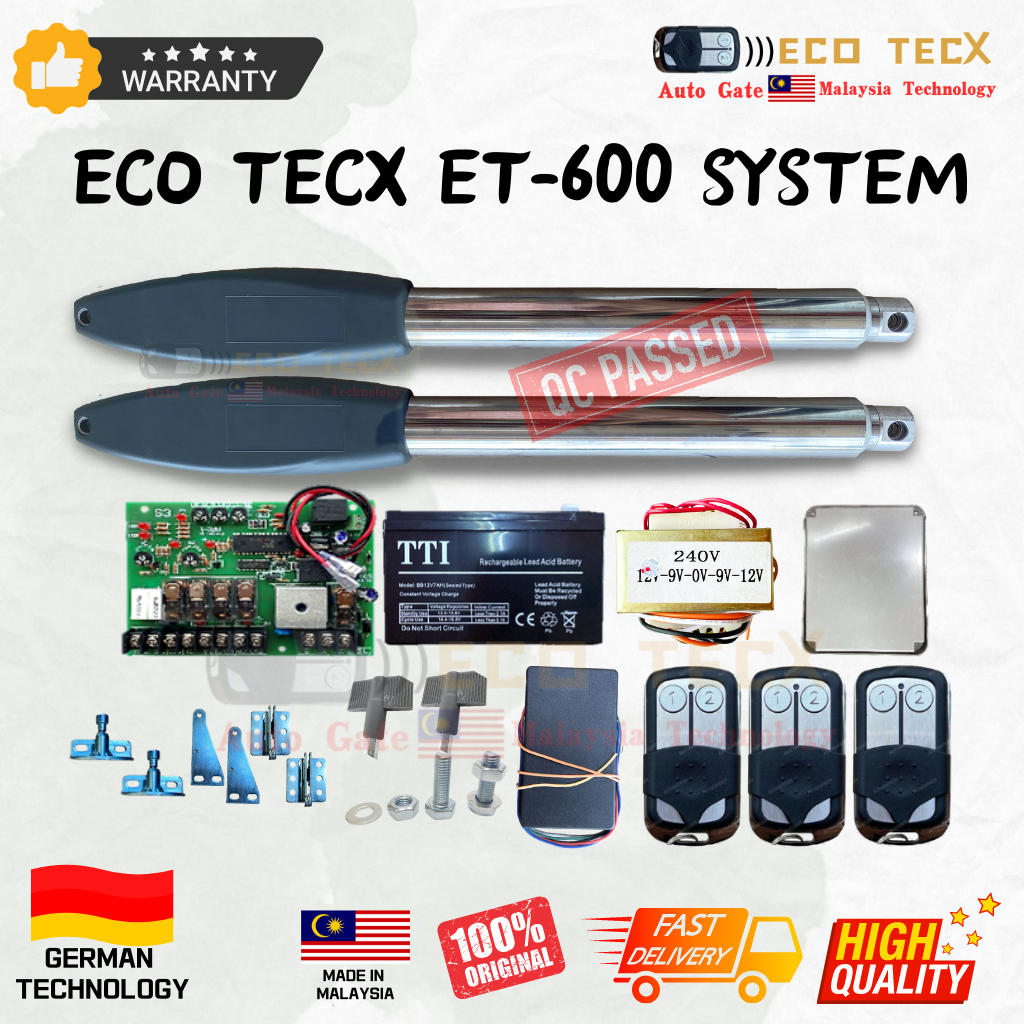 READY STOCK Eco Tecx ET-600 Full Set Auto gate System Heavy Duty ...
