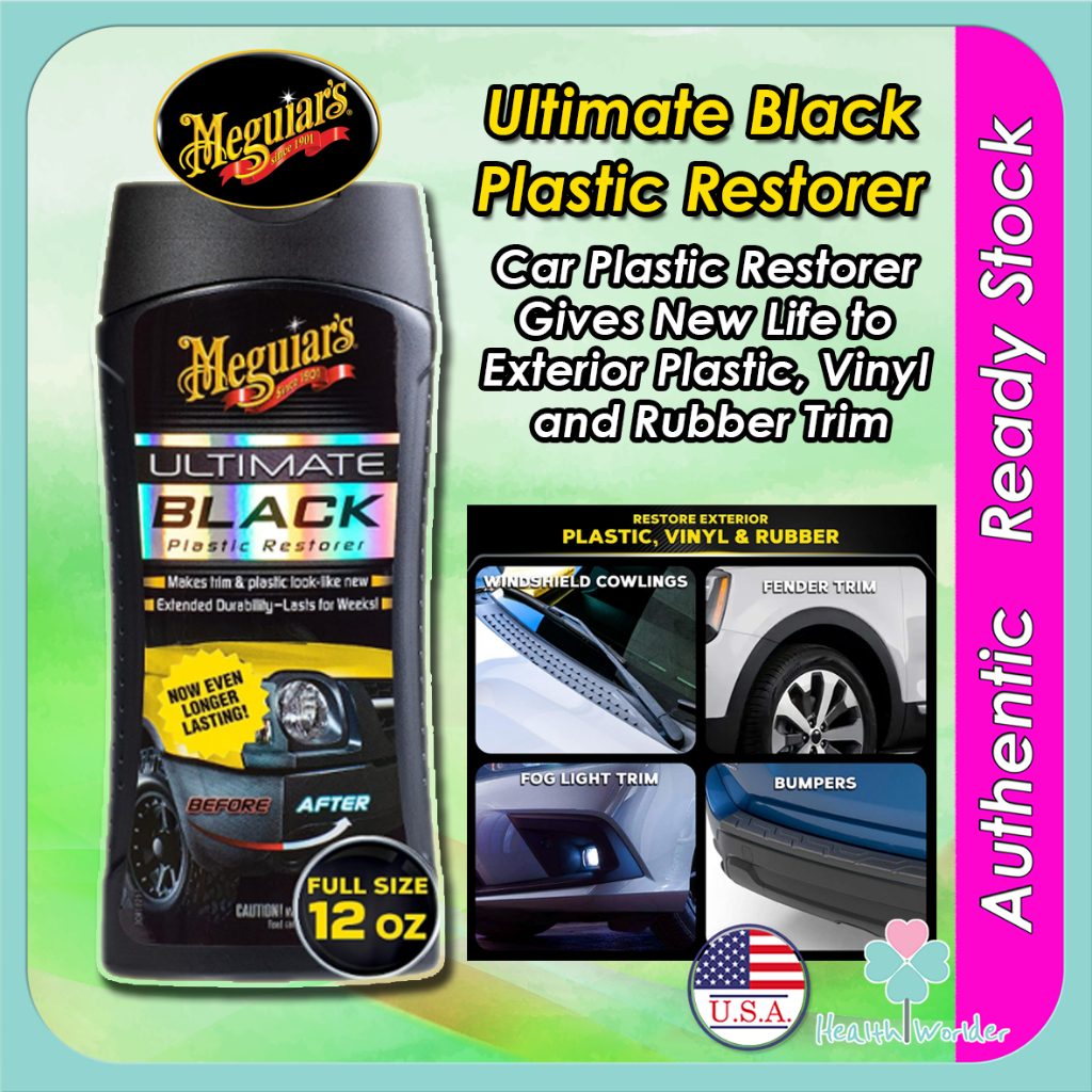 Genuine USA Meguiar's Ultimate Black Plastic Restorer Car Plastic ...