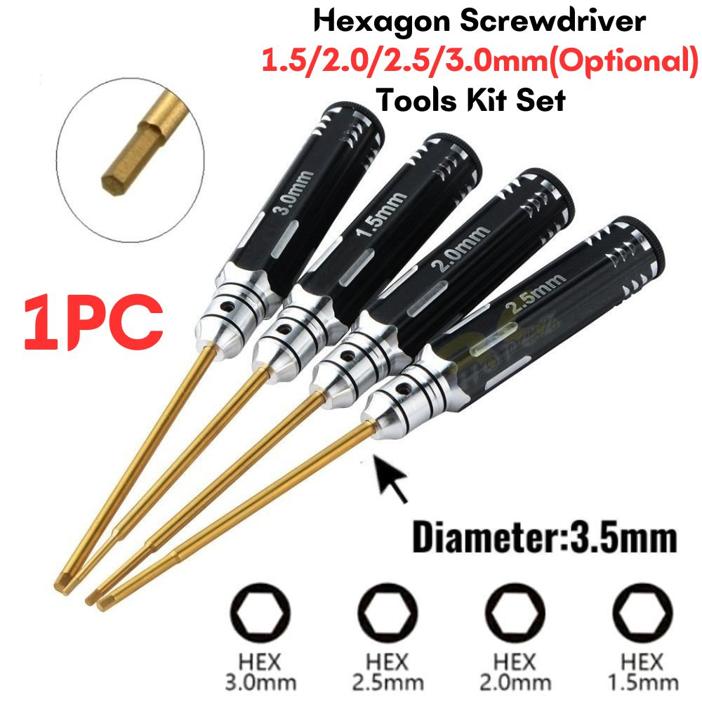 1PC 1.5mm/2.0mm/2.5mm/3.0mm Hexagon Screwdriver (Optional) 1201516N ...