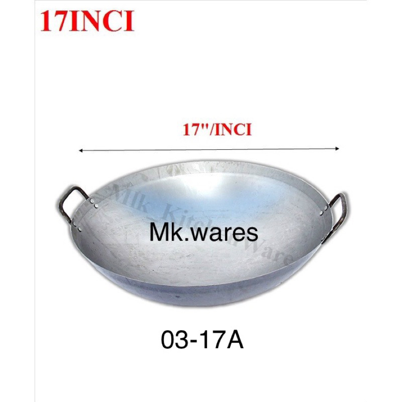 🔥LOTUS🔥13”-18” DEEP SHAPE STEEL CALDRON/WOOD HDL/KUALI TOMYAM_KUALI ...