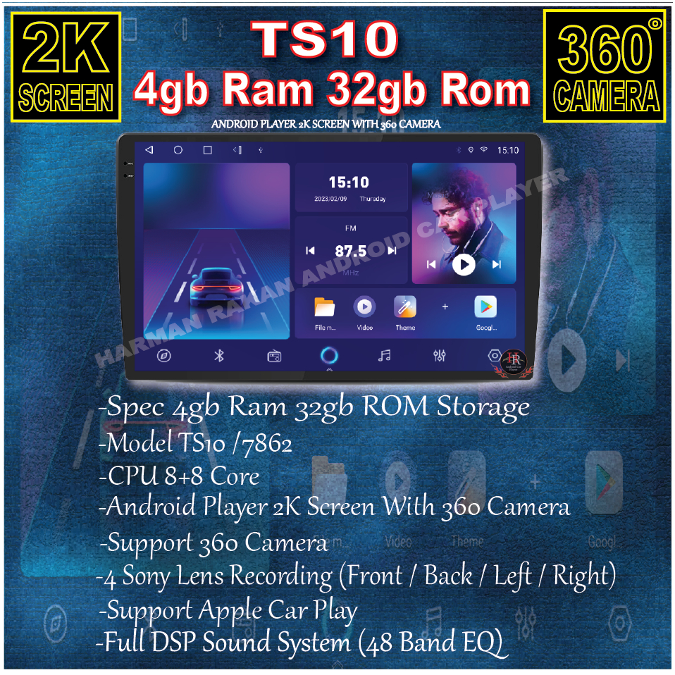 2K SCREEN WITH 360 CAMERA !!!! ANDROID PLAYER TS10 4GB RAM 32GB ROM ...