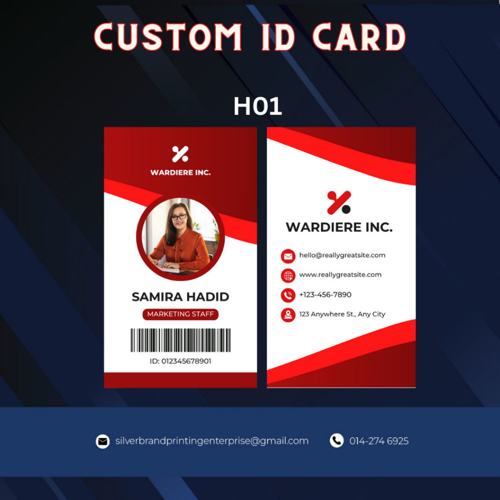 CUSTOM EMPLOYEE ID CARD / MEMBERSHIP VIP ID CARD PVC CARD FULL PRINTING ...