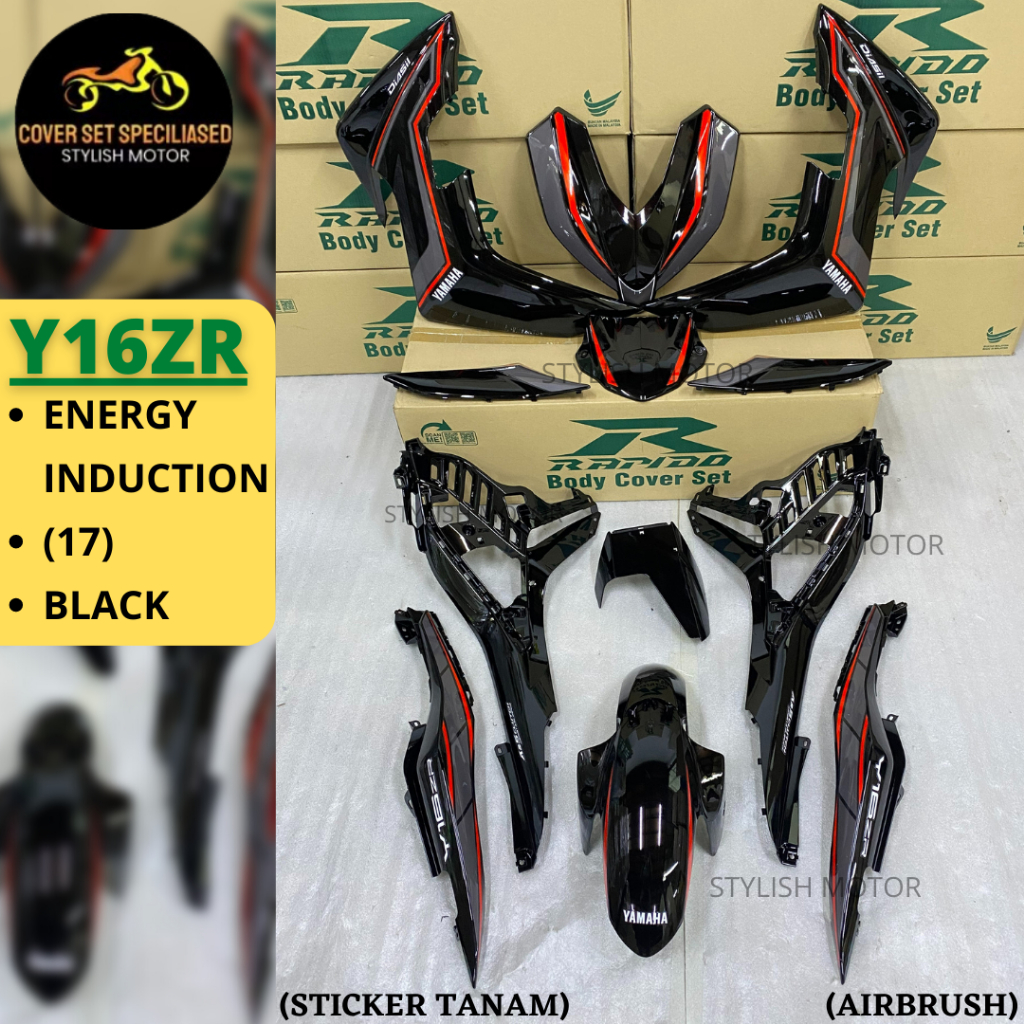 (STICKER TANAM/AIRBRUSH) RAPIDO COVER SET YAMAHA Y16 Y16ZR ENERGY ...